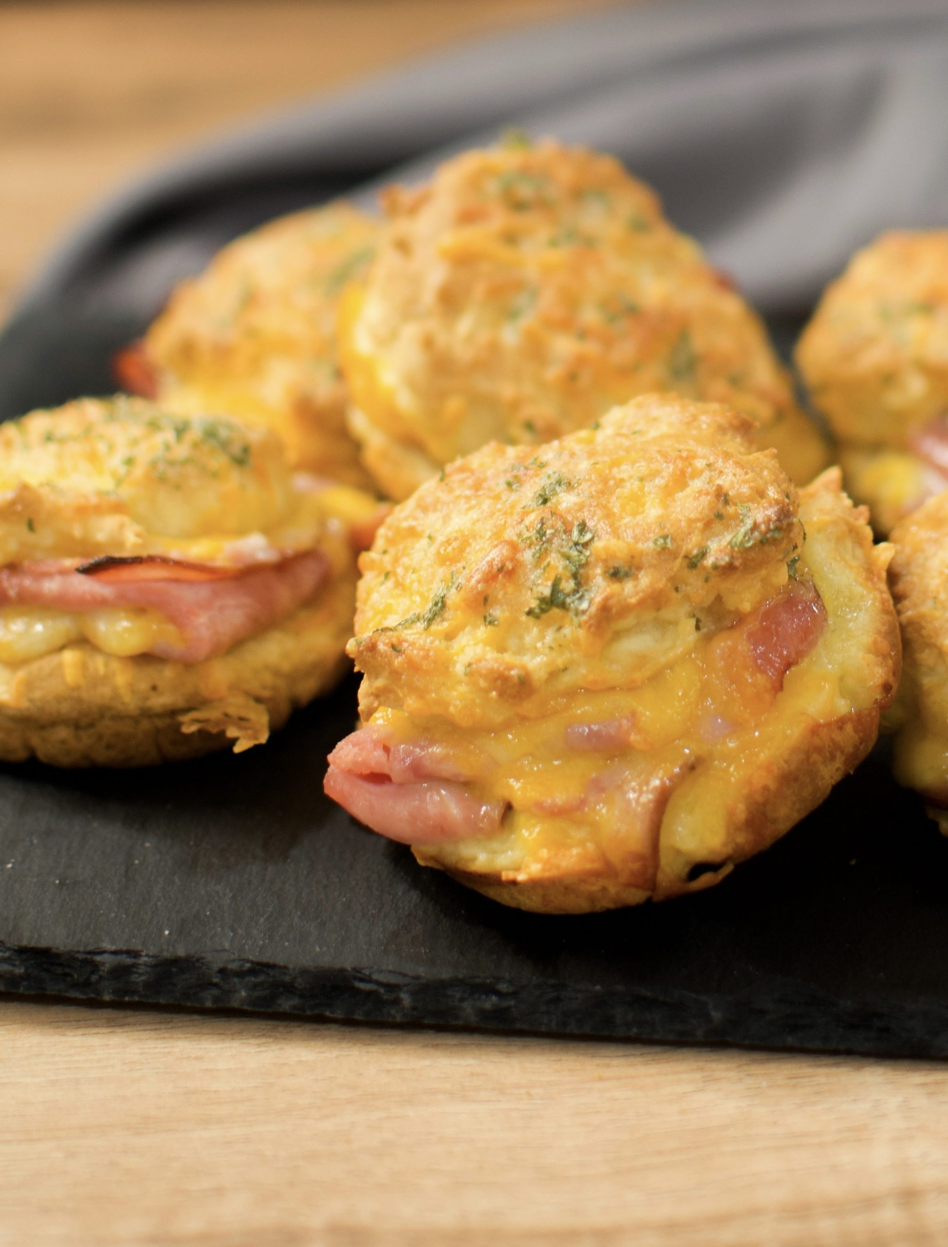 Gluten Free Ham & Cheese Layered Biscuits
