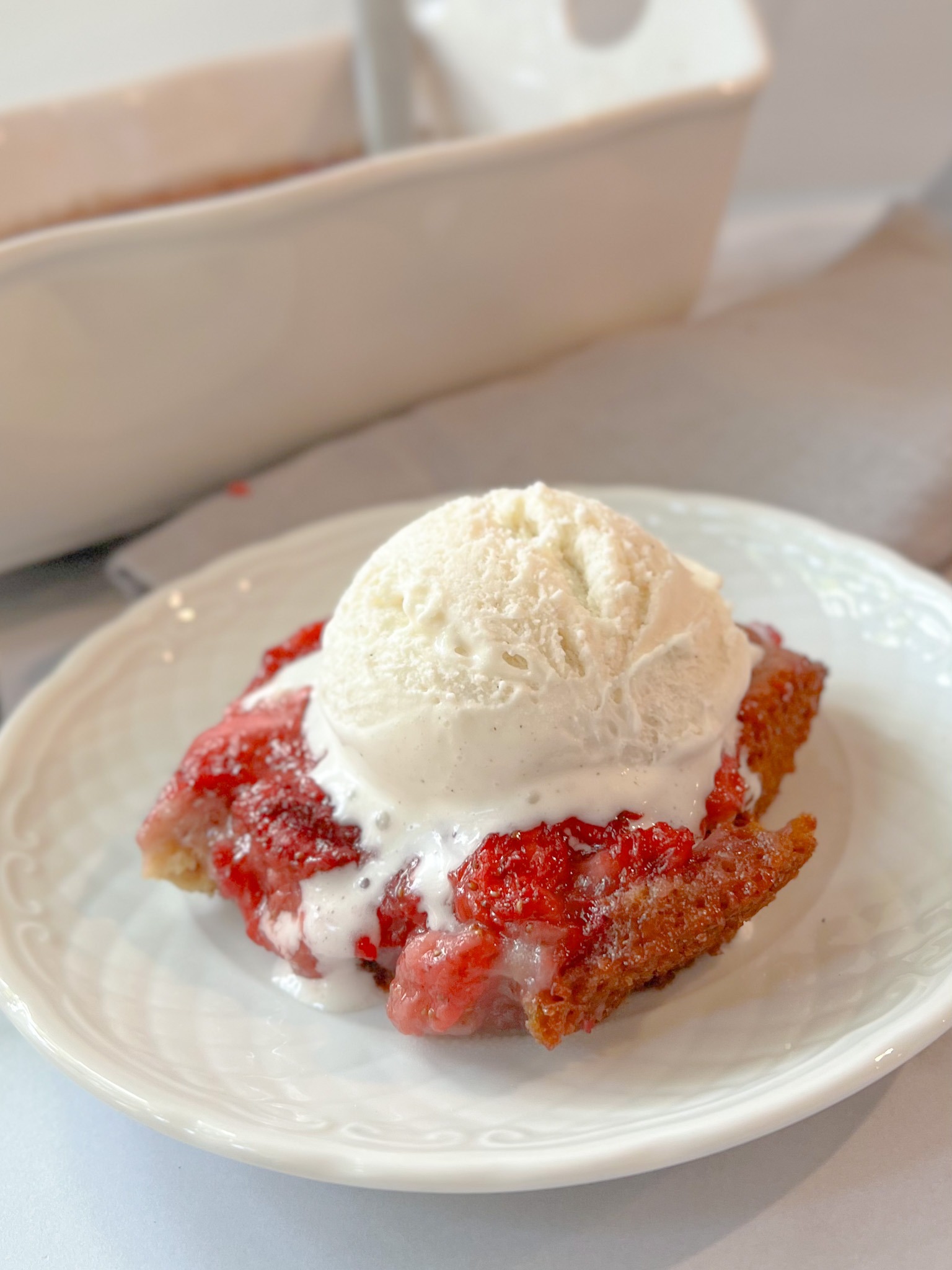 Strawberry Spoon Cake - Hand + Heart Gluten Free